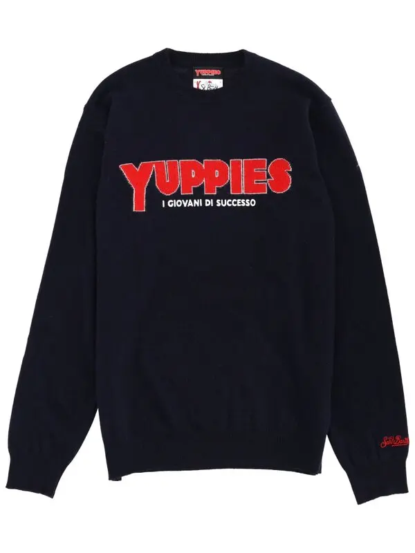 MC2 SAINT BARTH Graphic Knit Sweater - Blue