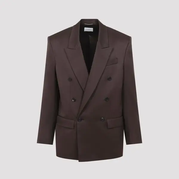 Saint Laurent Double-breasted Silk Jacket