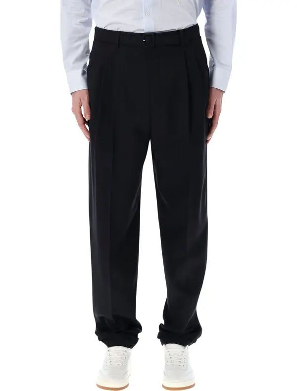 Saint Laurent Slim-fit Pants In Wool Gabardine