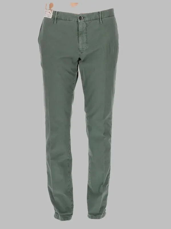 Incotex Modern Fit Trousers With Paint Logo - Grey