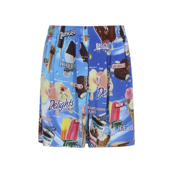 Balenciaga Printed Shorts - Blue