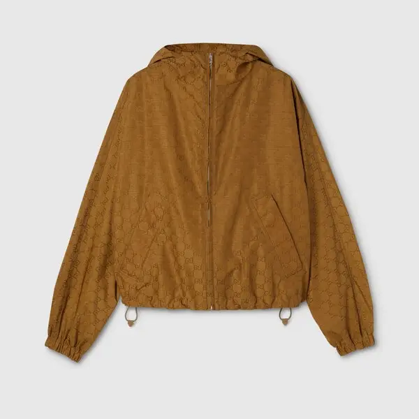 Gucci Gg Nylon Mini Fixed Hooded Jacket