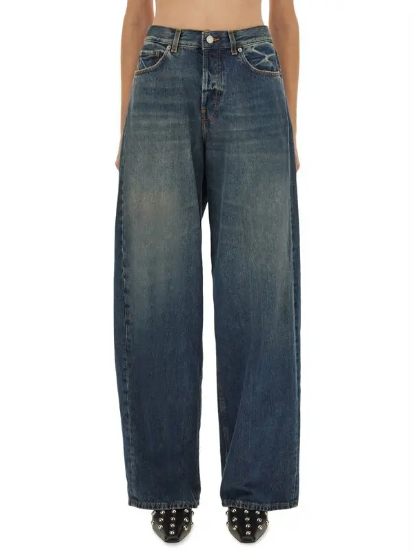 HAIKURE Wide Leg 100% Cotton Jeans - Denim