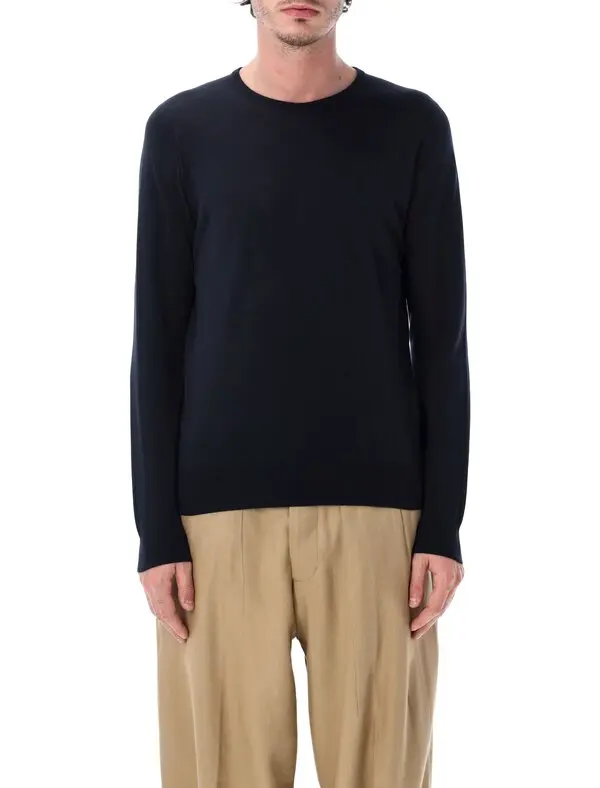 John Smedley Sea Island Cotton Crewneck Sweater - Blue