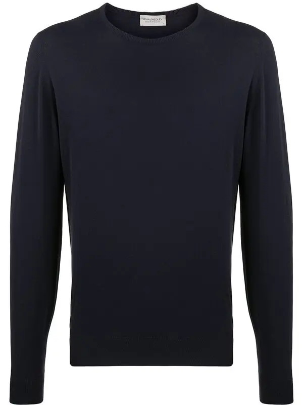 John Smedley Sea Island Cotton Crewneck Sweater - Blue