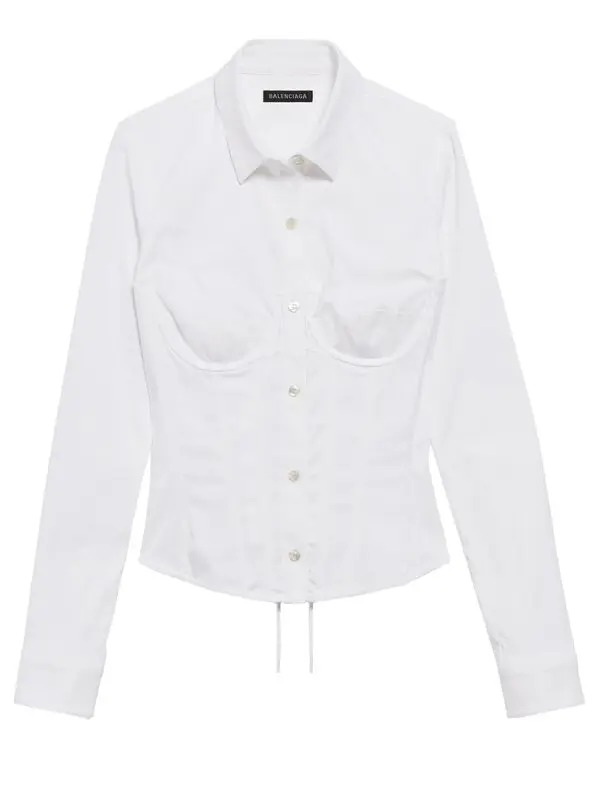 Balenciaga Fitted Button-front Long Sleeve Shirt