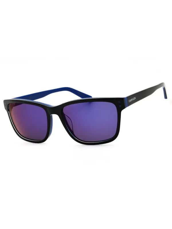 Calvin Klein Rectangular Sunglasses - Black/smoke