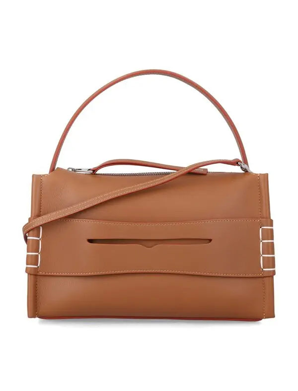 JW Anderson Leather Loafer Bag - Brown