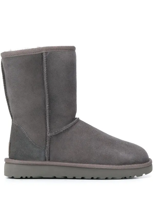 UGG Twinface Sheepskin Overlock Stitch Boots - Grey