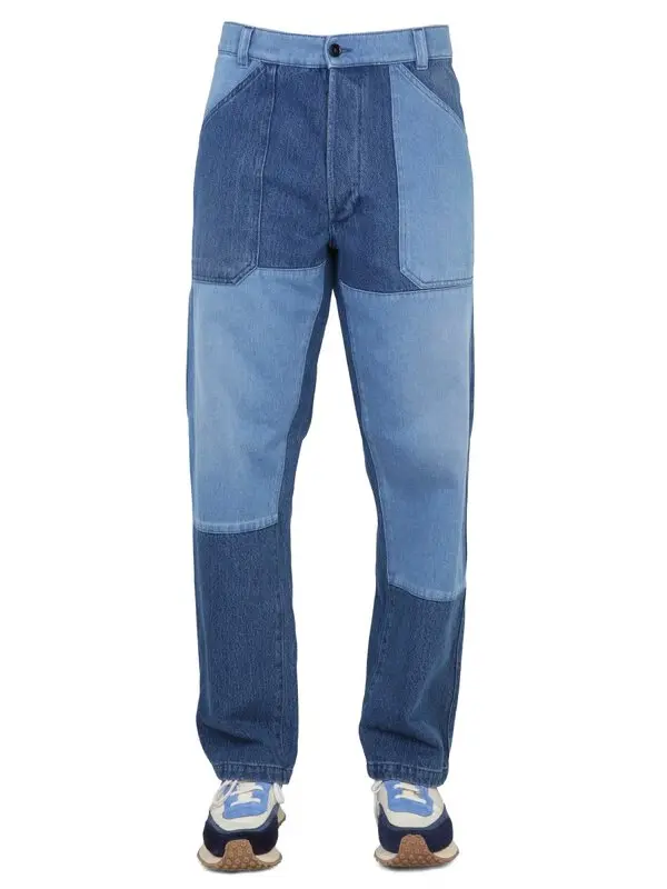 Etro Patchwork Denim Jeans - Blue
