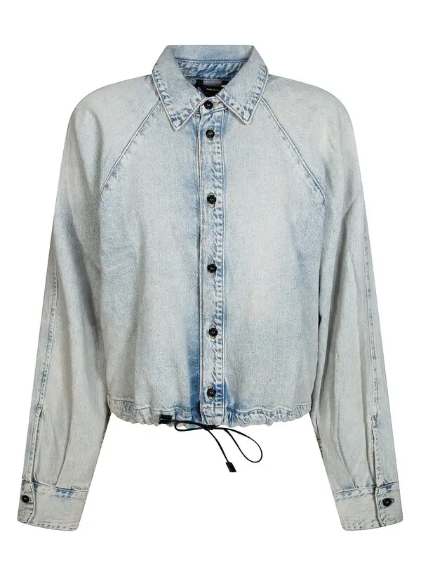 HAIKURE Vintage Inspired Cotton Shirt With Drawstring Hem