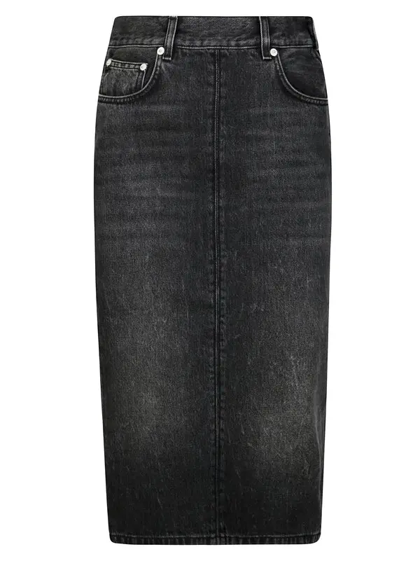 HAIKURE Denim Cotton Skirt - Nero
