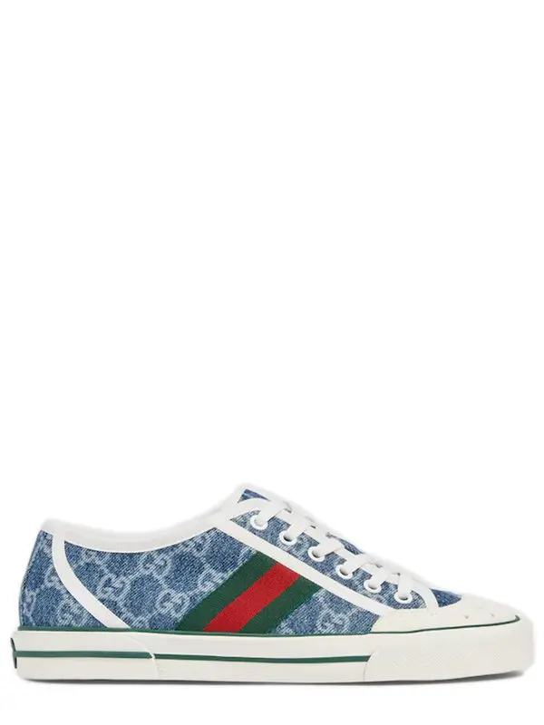 Gucci Stylish Perforated Trim Sneakers - Blu
