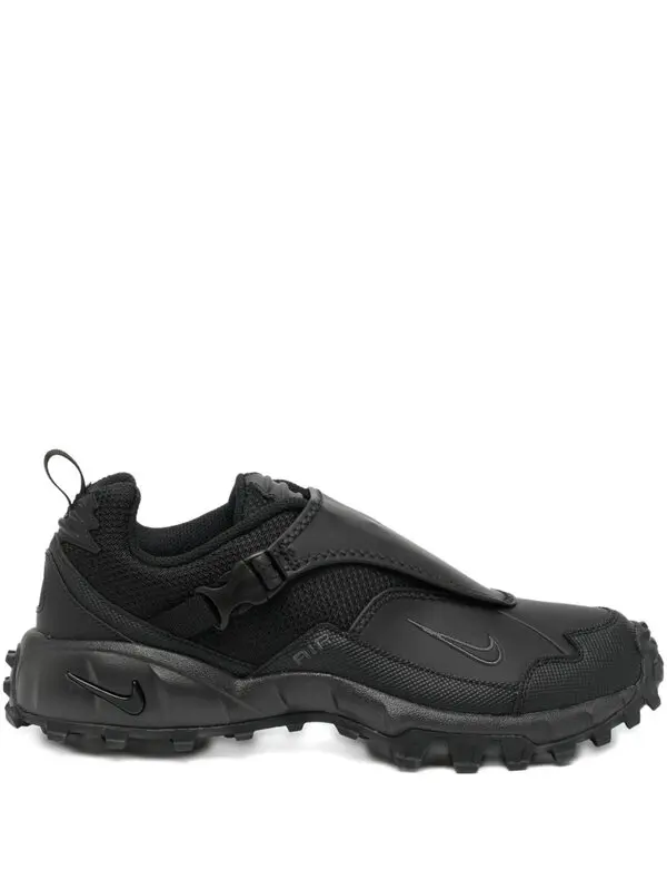 Nike Premium Leather Touch-strap Sneakers With Studded Sole