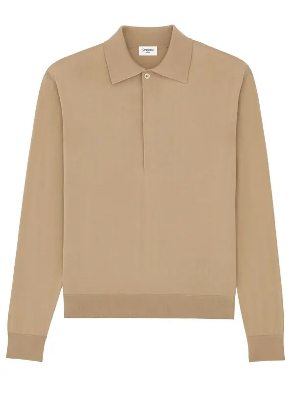 Saint Laurent Half Button Pocket Polo Sweater Size