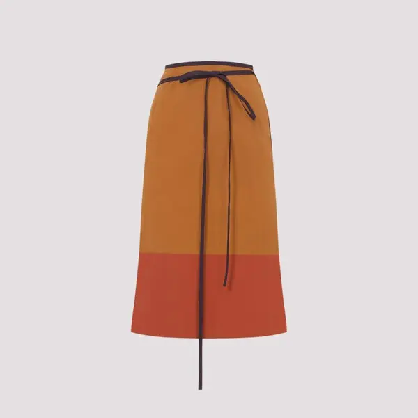 Saint Laurent Pencil Skirt In Nylon - Multicolour