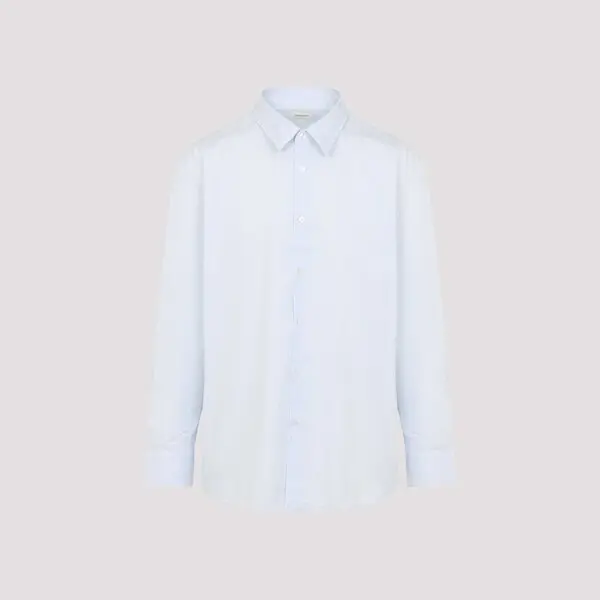 Saint Laurent Cassandre Striped Cotton Poplin Shirt