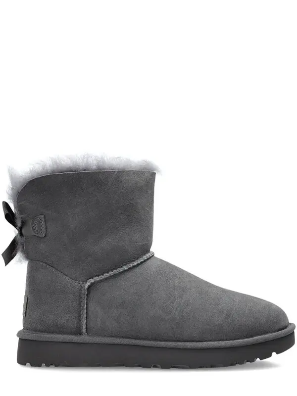 UGG Mini Bow Ii Sheepskin Boots - Grey