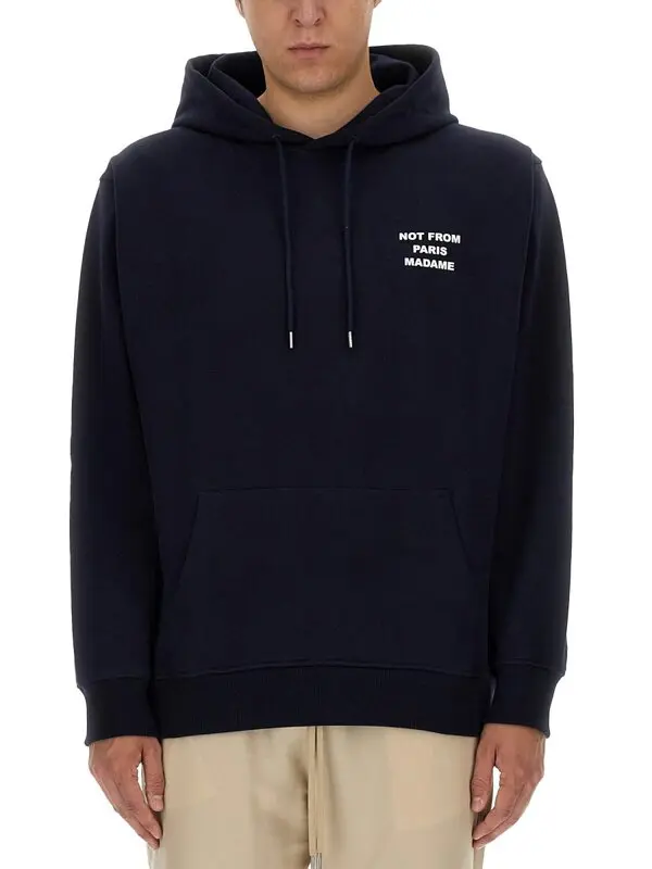 Drole De Monsieur Relaxed Fit Slogan Sweatshirt