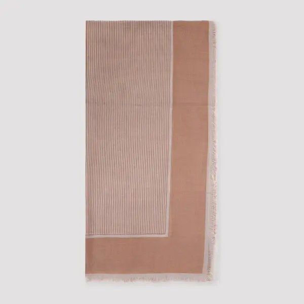 Saint Laurent Grand Cashmere & Silk Scarf 135cm X 135cm - Brown
