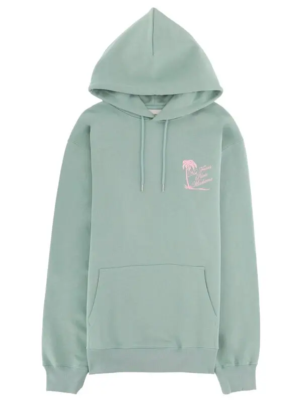 Drole De Monsieur Slogan Palmier Hoodie - Green