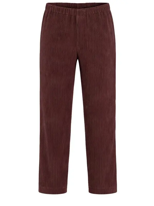 Issey Miyake Pleated Polyester Trousers Fw25 - Brown