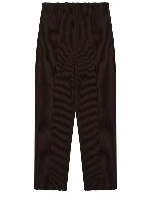 Issey Miyake Homme Plissé Pleated Trousers - Brown