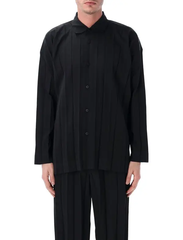 Issey Miyake Pleated T-shirt - Black