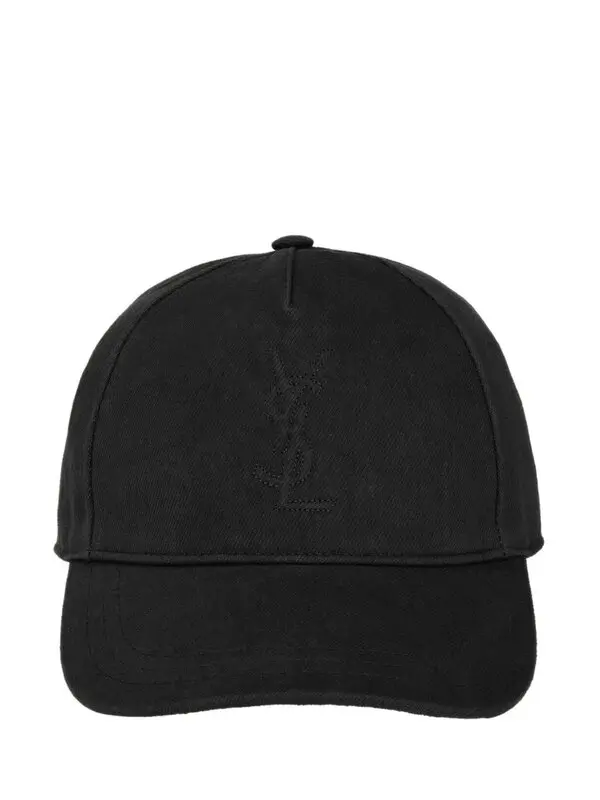 Saint Laurent Quilted Baseball Cap - Nero