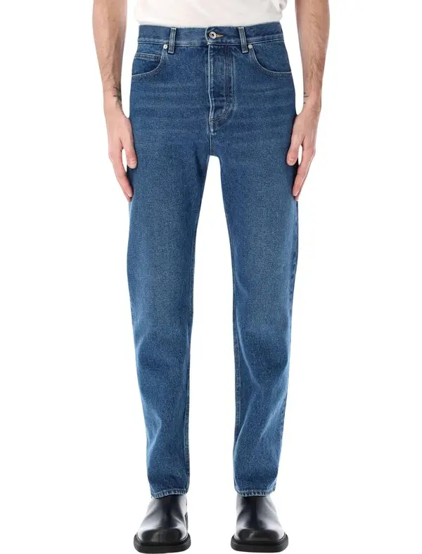 Bottega Veneta Straight-leg Washed Denim Jeans - Mid Blue