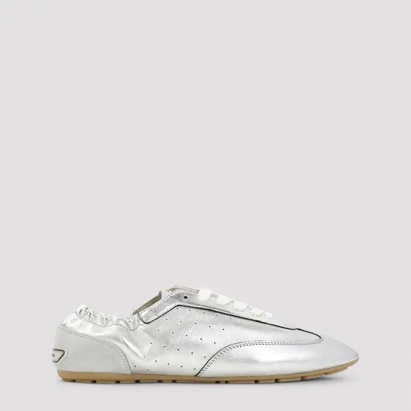 Saint Laurent Calf Leather Sneakers - Metallic