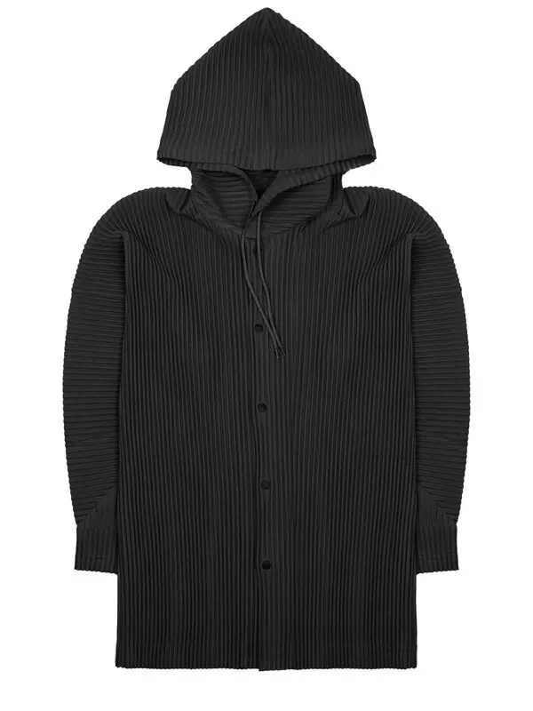 Issey Miyake Homme Plissé Monthly Colors February Blouson With Hood - Black