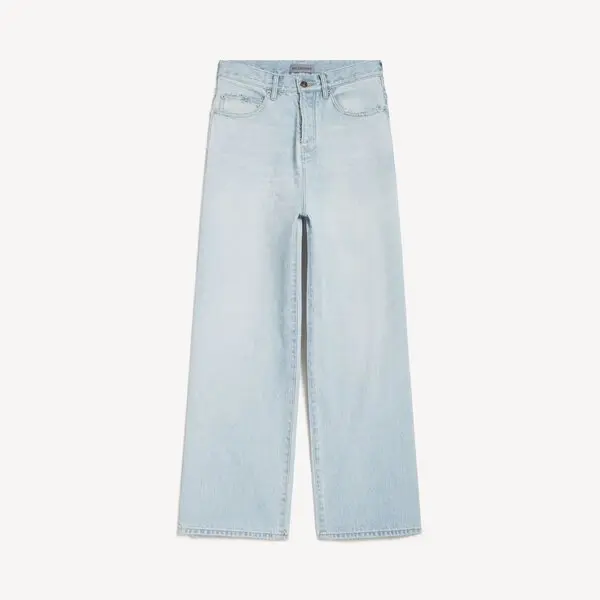 Balenciaga High-rise Wide-leg Light Wash Denim