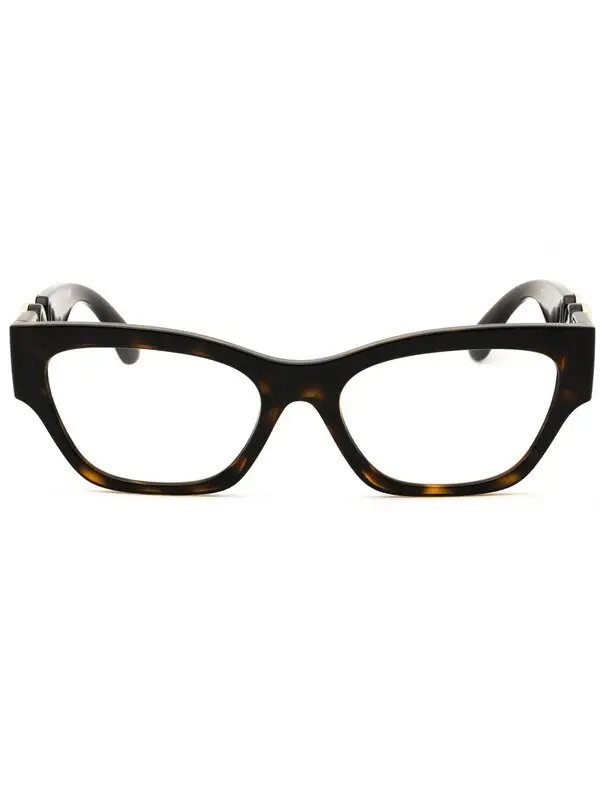 Versace Cat Eye Eyeglasses - Havana/clear Demo Lens