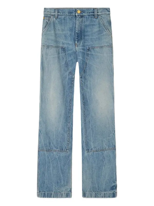 Versace Medusa Biggie Hardware Jeans - Blue