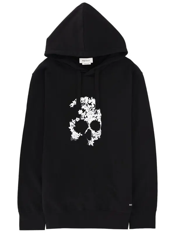 Alexander McQueen Skull Motif Hoodie - Black