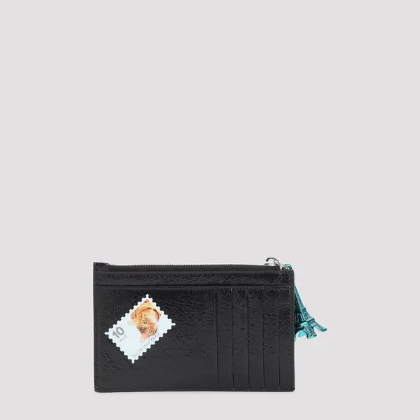 Balenciaga Mini Cash Long Card Holder - Black