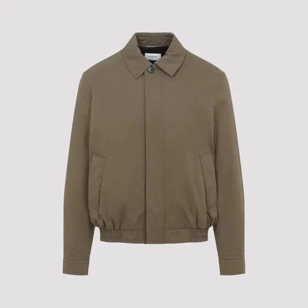 Saint Laurent Cassandre Short Jacket In Cotton Serge - Brown
