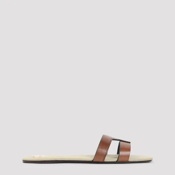 Saint Laurent Chic Calf Leather Sandal For - Brown