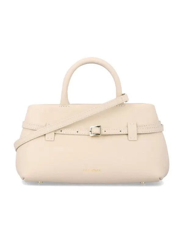 Manu Atelier Mini Calf Leather Bag - Vanilla