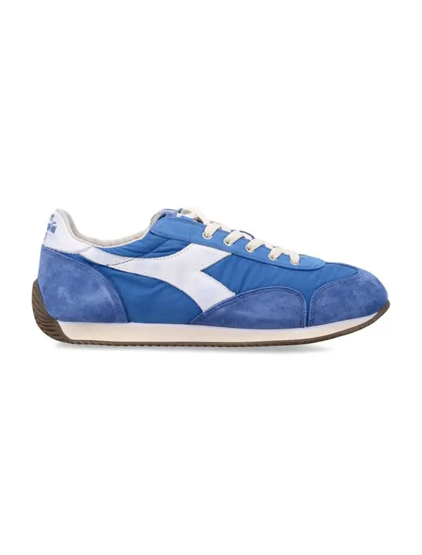 DIADORA Lace Up Suede And Nylon Sneakers - Blue Reflex
