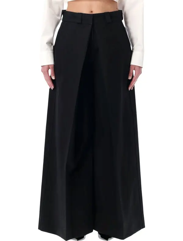 Balenciaga Inverted-pleat Trousers - Black