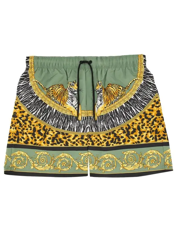 Versace Wild Cats Beach Bermuda Shorts - Multicolour