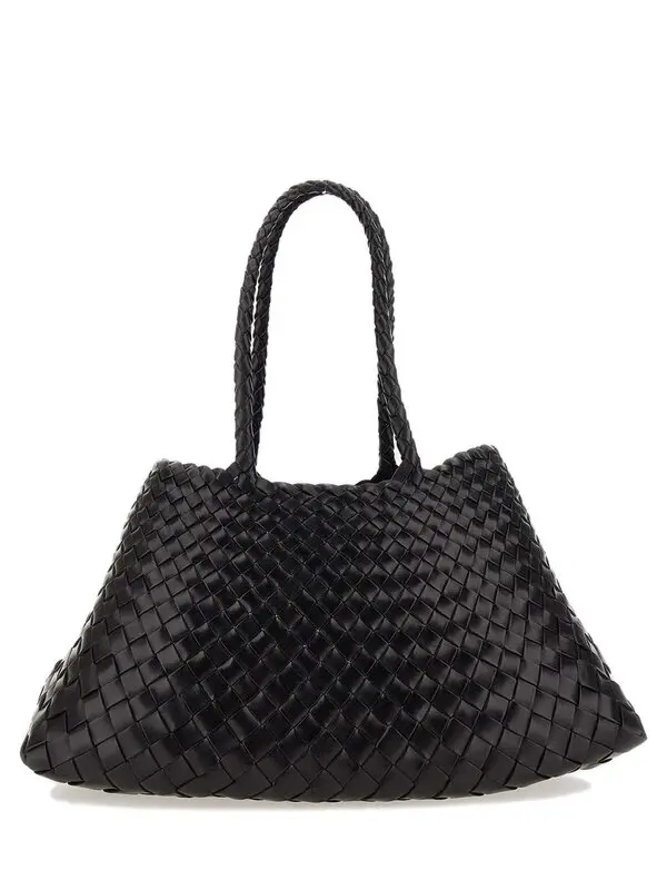 Dragon Diffusion Woven Leather Tote Bag - Black