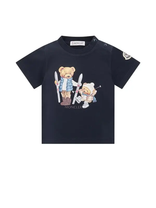 Moncler Cotton Blend Graphic T-shirt - Multicolour