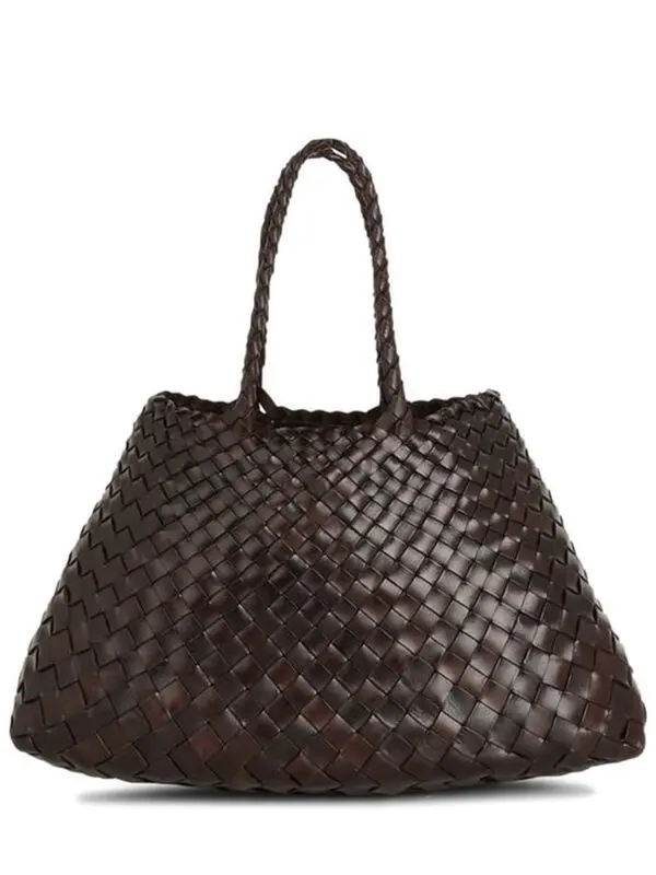 Dragon Diffusion Woven Leather Tote Bag - Brown