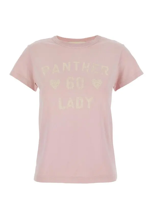 Valentino Garavani Panther Lady Crewneck T-shirt - Pink
