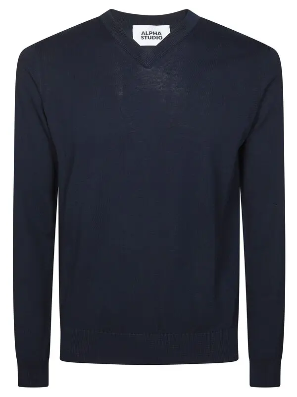 Alpha Studio V-neck Mini Sleeve T-shirt