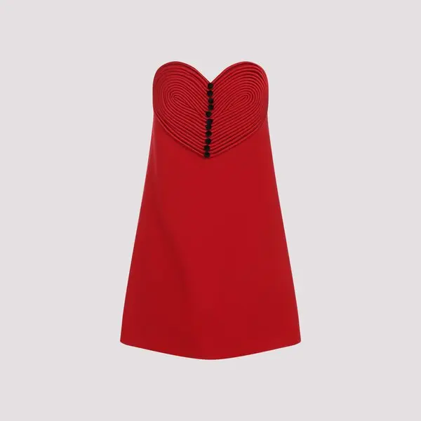 Valentino Garavani Embroidered Wool Mini Dress