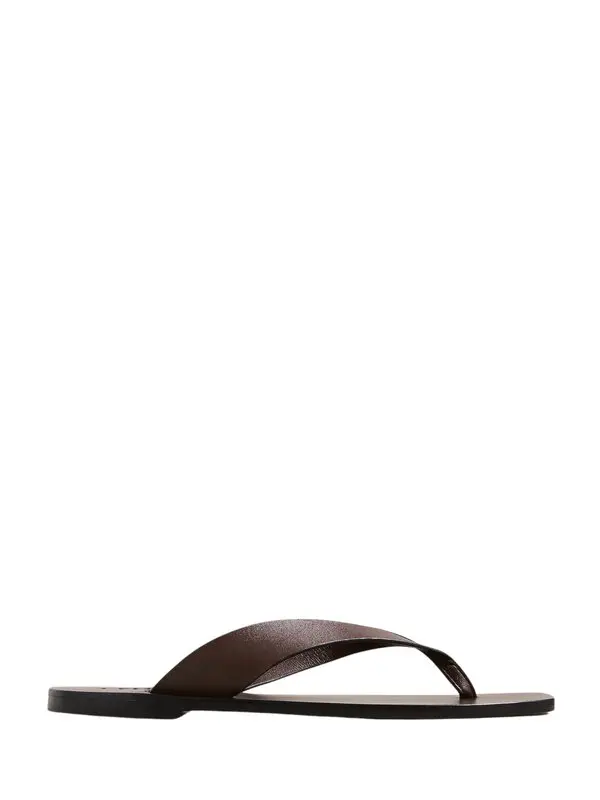 A.emery Elegant Leather Flip-flop Sandals For